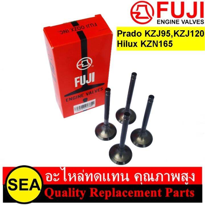 วาล์วไอเสีย FUJI สำหรับ Prado KZJ95, KZJ120, Hilux KZN165 #V-1KZ-EX (4 ...