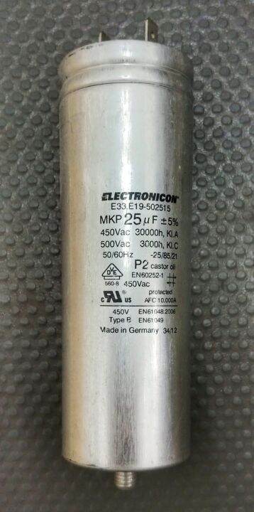 Electronicon 25uF 450V capacitor E33.E19-502515 | Lazada Singapore