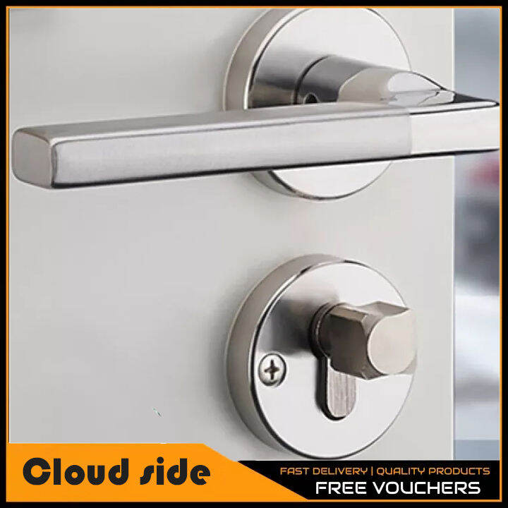 Stainless Steel Door Locked Modern Solid Wood Interior Door Knob Lock ...