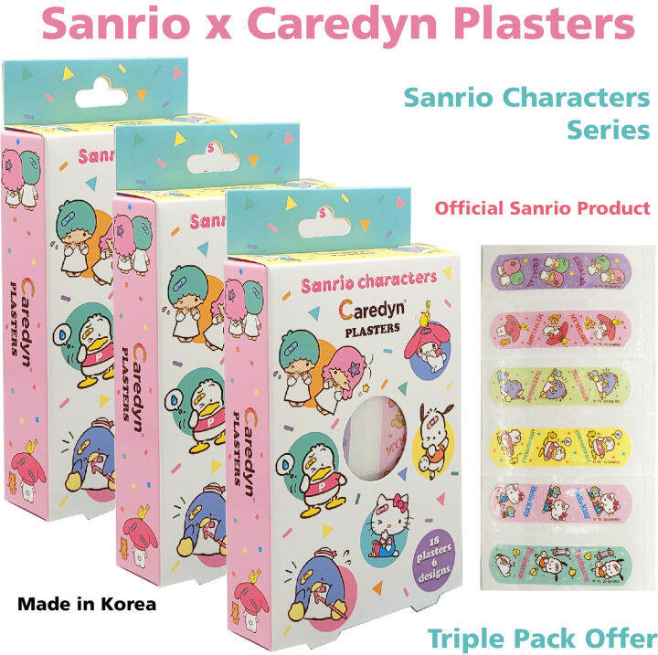 [Bundle of 3] Caredyn Sanrio Characters Plasters -18 pieces | Lazada ...
