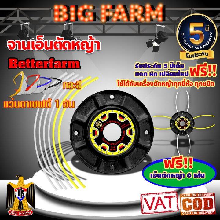 จานเอ็นตัดหญ้า betterfarm + แว่นตาเซฟตี้ (คละสี) | Lazada.co.th