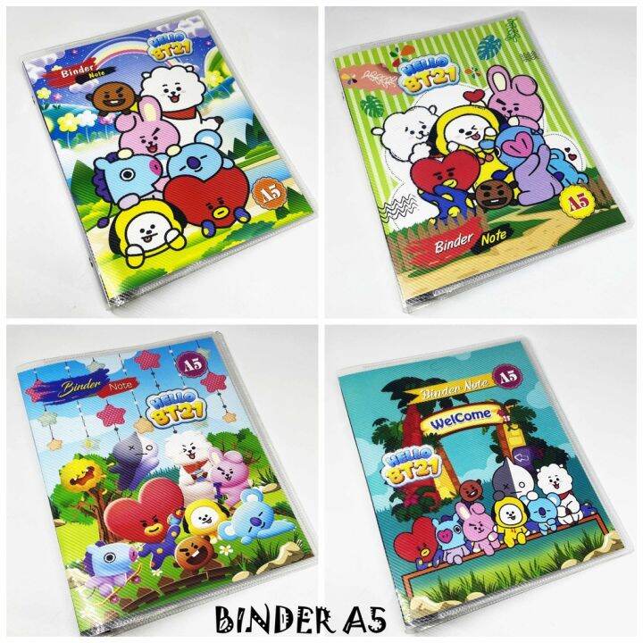 BINDER BTS BT21 BAGTAN ARMY SERIES UKURAN A5 / BINDER BUKU ANAK ...