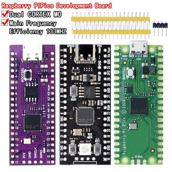 Raspberry Pi Pico Board RP2040 Dual-Core 264KB ARM Low-Power Microcomputers High-Performance ...