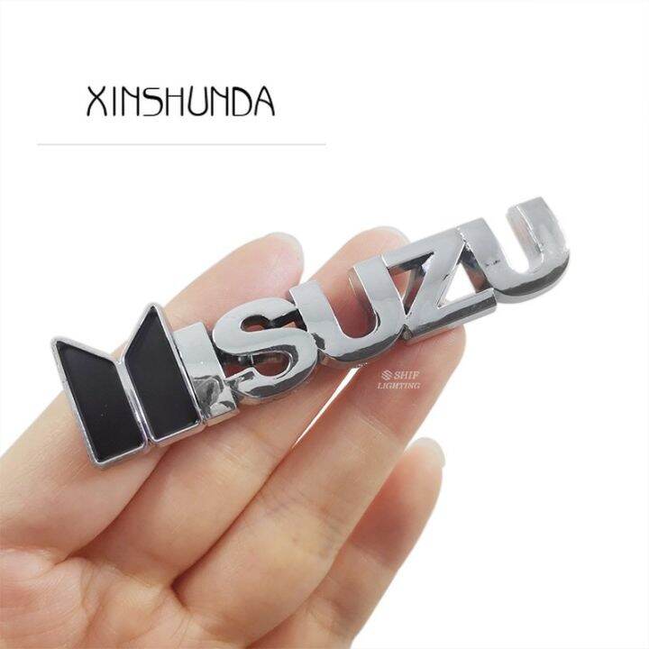 XSD 1 x ABS Chrome ISUZU Logo Letter Car Side Rear Decorative Emblem ...