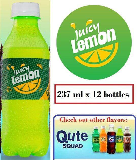 QUTE SQUAD Juicy Lemon Flavored Softdrinks 237ml x 12 bottles | Lazada PH QUTE SQUAD Juicy Lemon Flavored Softdrinks 237ml x 12 bottles | Lazada PH