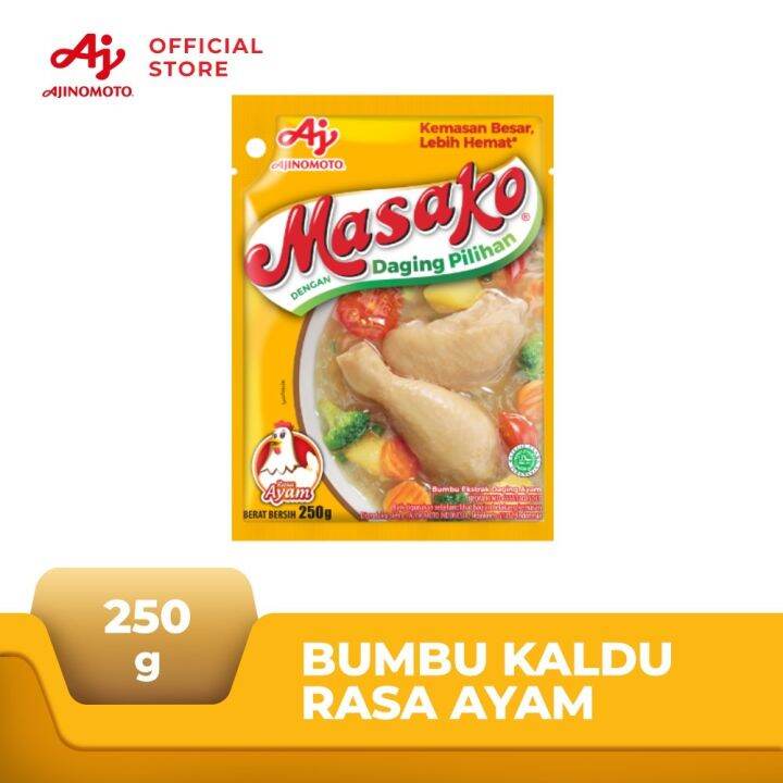 Masako® Bumbu Penyedap Rasa Ayam Bubuk Kemasan Sachet 250 Gram