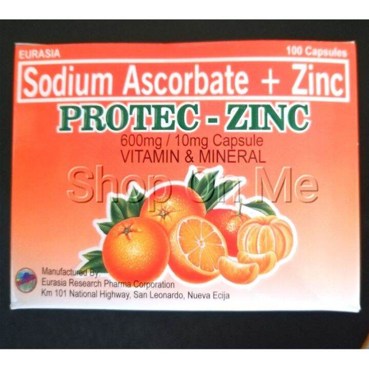 HOT CZLMT Sodium Ascorbate with Zinc PROTEC ZINC 100 capsules VITAMIN C ...