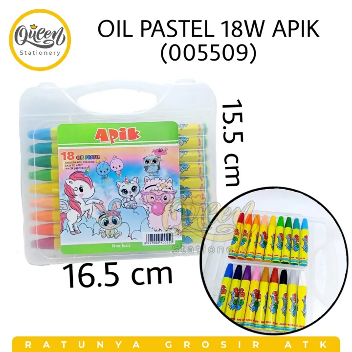 1 SET (18 WARNA) OIL PASTEL 18W APIK / CRAYON | Lazada Indonesia