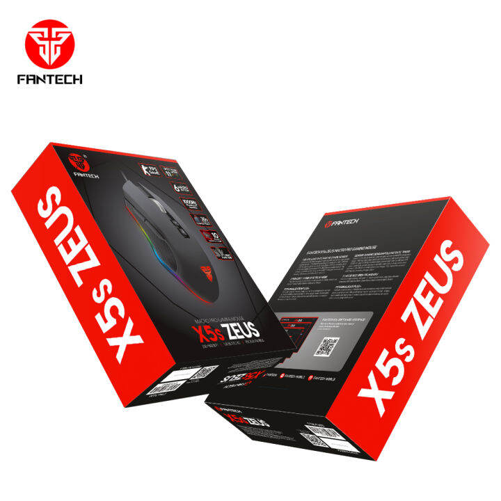 MOUSE FANTECH ZEUS X5S V2 GAMING Macro Mouse RGB เมาส์มาโคร ประกันศูนย์ ...