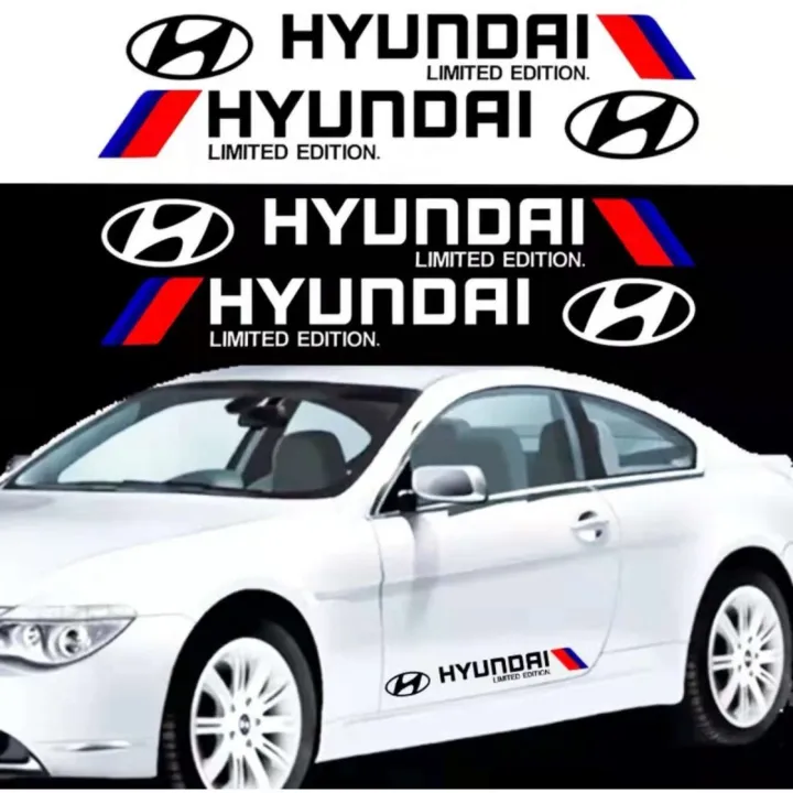 A-85 2pcs Car HYUNDAI Racing Development Sticker Decals | Lazada PH