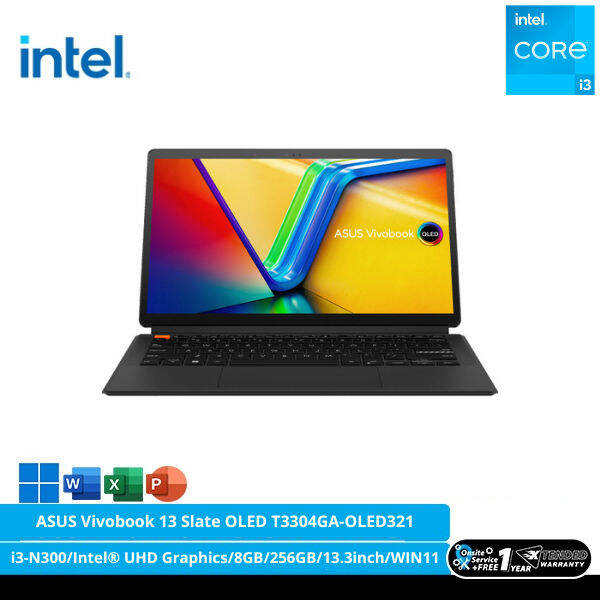 ASUS Vivobook 13 Slate OLED T3304GA-OLED321 - 0°Black [Intel® Core™ i3 ...