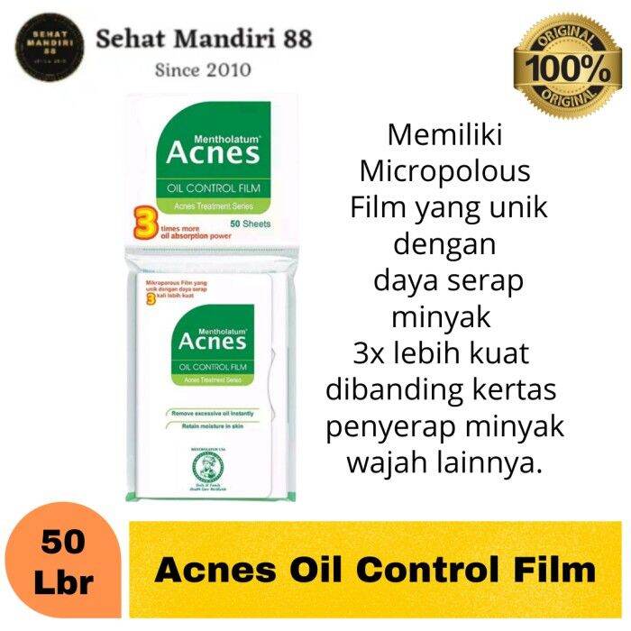 Acnes Oil Control Film isi 50lbr /kertas serap minyak wajah | Lazada ...