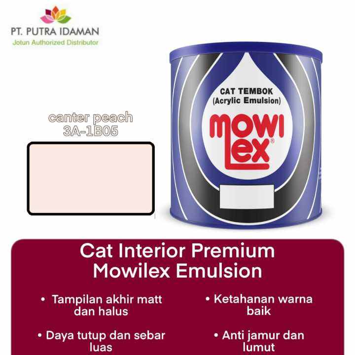 Cat Tembok Interior Premium Mowilex Emulsion 3A-1B05 Canter Peach ...