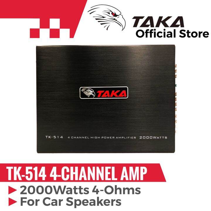 TAKA TK-514 4-CHANNEL Car Power Amp 2000Watts 4CH 100% Original Product Car Audio For All Type ...