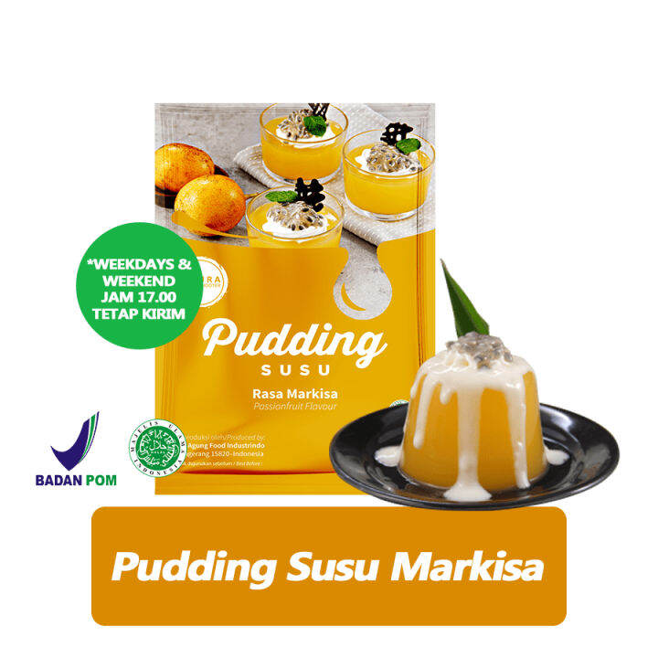 [BUNDLE 3 PCS] Omura Dessert Shooter Pudding Susu Silky Rasa Markisa ...