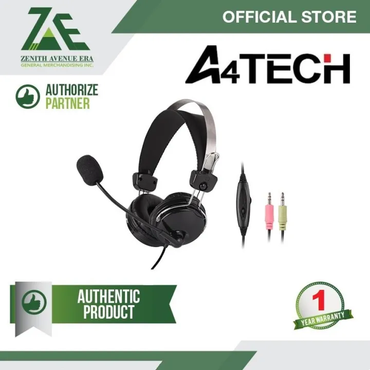 A4Tech HS-7P ComfortFit HeadPhone (Black) | Lazada PH