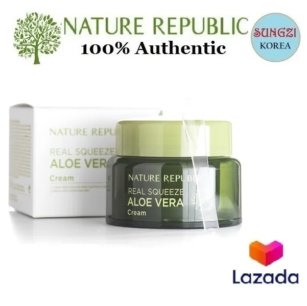 NATURE REPUBLIC Real Squeeze Aloe Vera Cream 50ml Korean Cosmetics ...