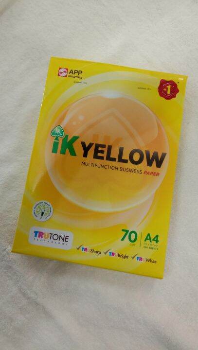 IK YELLOW A4 70GSM 450sheets | Lazada