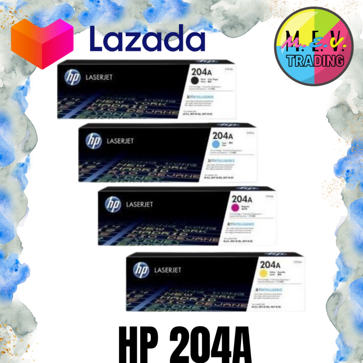 HP 204A Original LaserJet Toner Cartridge (BCYM) BLACK CYAN YELLOW ...