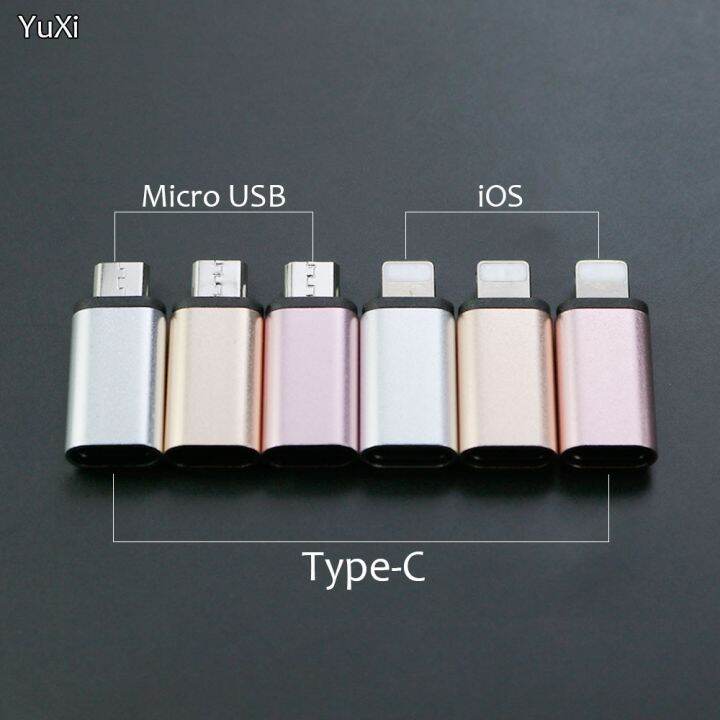 YUXI USB-C Female to Micro USB/iOS Male Adapter USB Type-c TO Micro USB ...