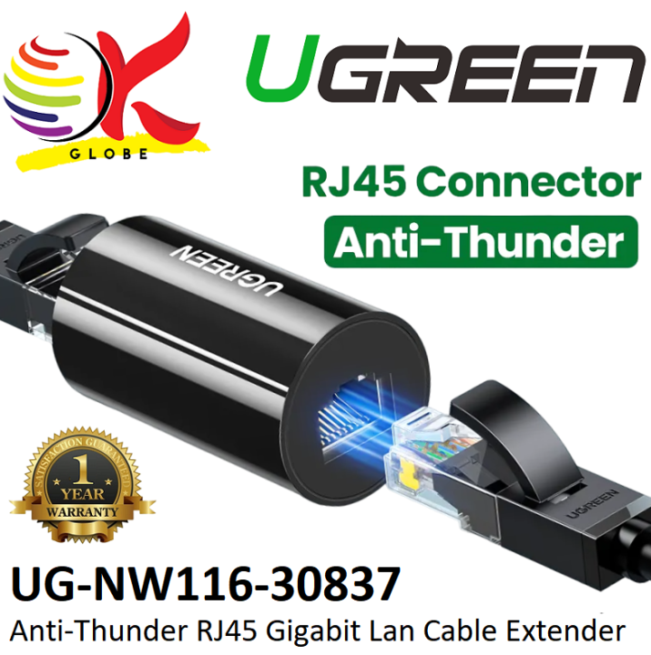 UGREEN ANTI-THUNDER RJ45 CONNECTOR NETWORK GIGABIT ETHERNET EXTENDER ...