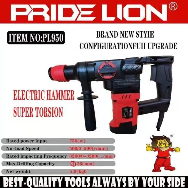 PL950 PRIDE LION electric hammer impact drill electric pickaxe high ...