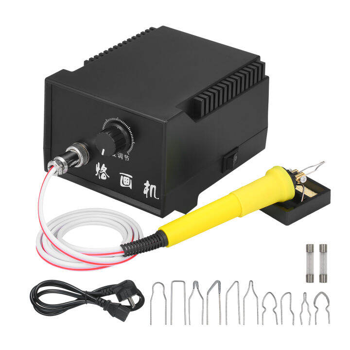 60W 110V-240V 16PCS Woodburner Wood Burning Tool Kit Adjustable 0°C-800 ...