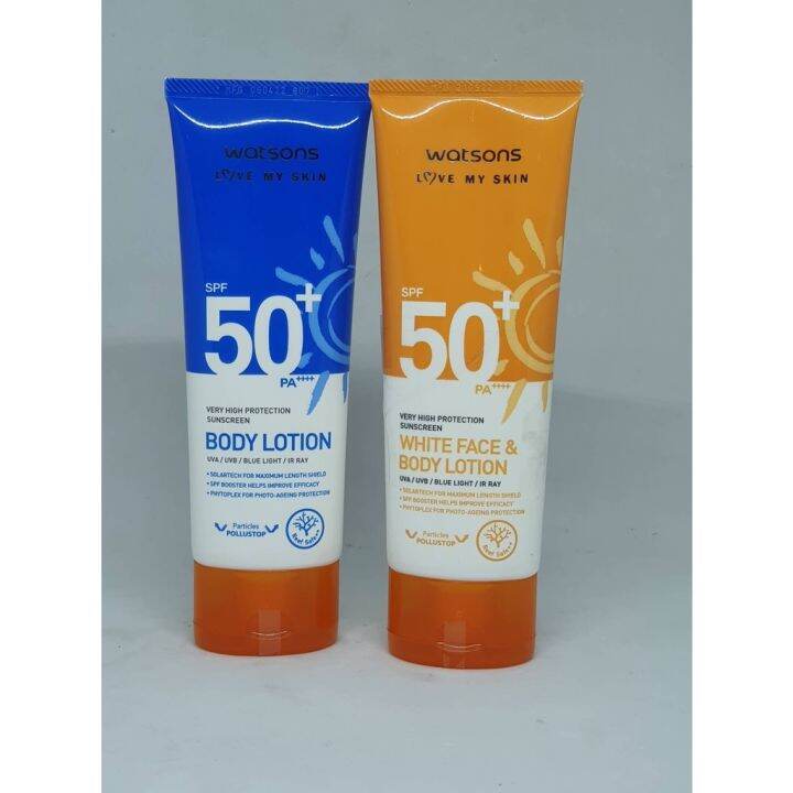 ۩ Watsons Face Body Sunscreen Sunblock Lotion SPF50 | Lazada PH
