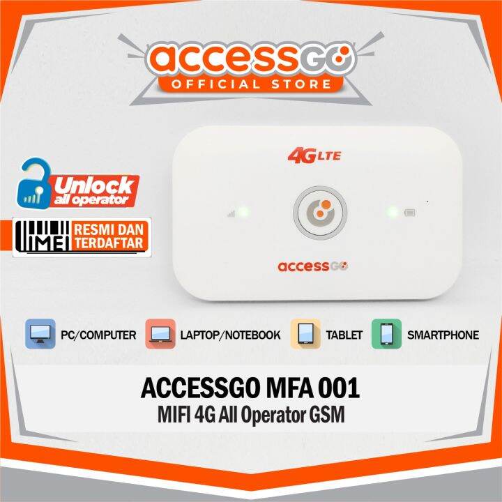 Modem MIFI Sim Card AccessGo MFA-001 4G All Operator GSM + SMARTFREN ...
