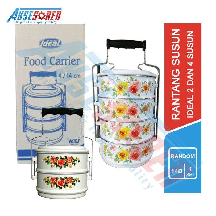 Aksesoren Rantang Makanan Ideal KSI [Diameter 14cm] / Rantang Susun 4 ...
