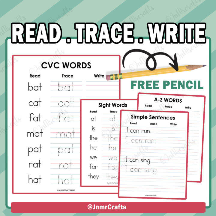 READ TRACE AND WRITE WORKSHEET - ACZLPRINTINGSHOP | Lazada PH