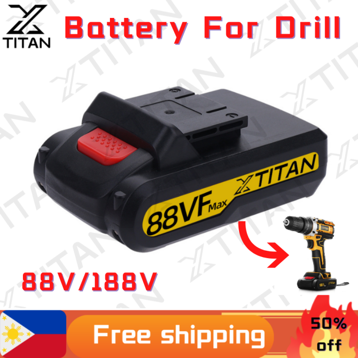 【Ready Stock】XTITAN 88V Electric Drill Lithium Battery High Power ...