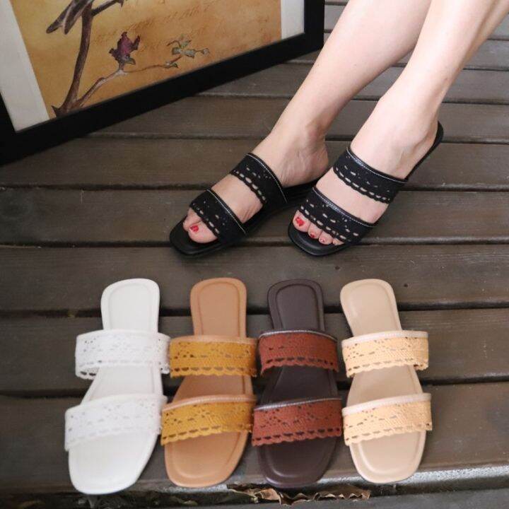 【rudu.ph】Marikina Net Two Strap Flat Sandals | Lazada PH