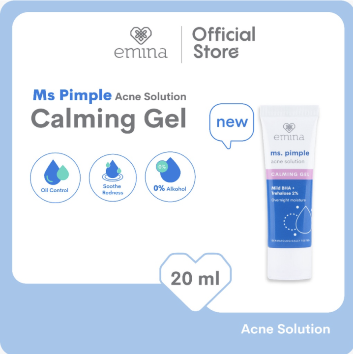 Emina Ms. Pimple Acne Solution Calming Gel - 20 ml | Lazada Indonesia