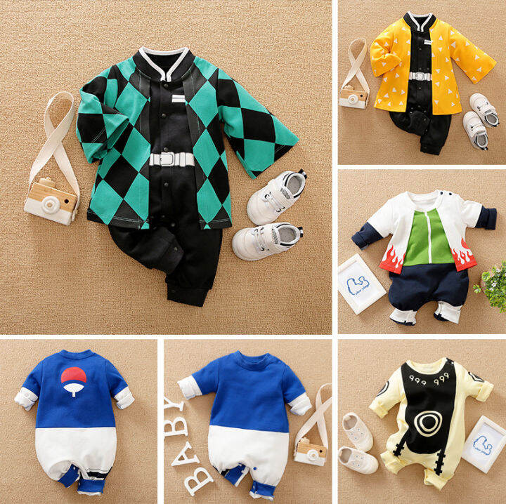 Newborn Baby Anime Naruto Uchiha Sasuke Costume Baby Long Sleeved ...