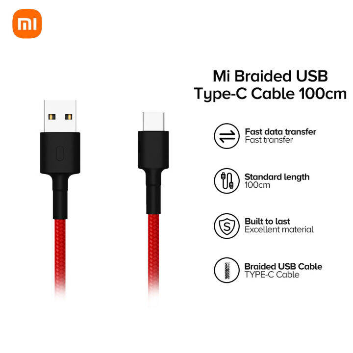 Xiaomi Mi Braided USB Type-C Cable 100cm | Lazada PH