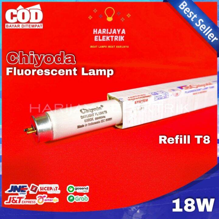CHIYODA LAMPU NEON TL T8 18 WATT FLUORESCENT LAMP TUBE DAYLIGHT PUTIH | Lazada Indonesia