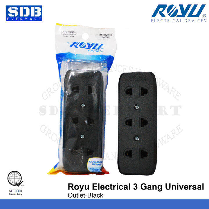 Royu-Convenience Outlet Electrical Universal Outlet-3 4 Gang-[REDOU103 ...