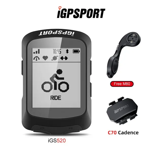 iGPSPORT iGS520 Cycling Wireless Computer ANT+ Bicycle Speedometer Bike ...