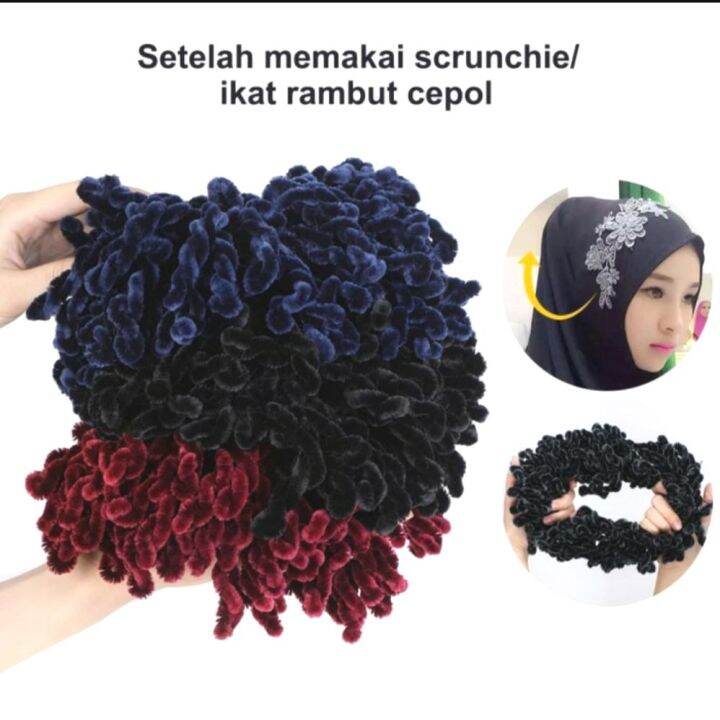 Ikat rambut ubur ubur jumbo / kuncir cendol jumbo | Lazada Indonesia