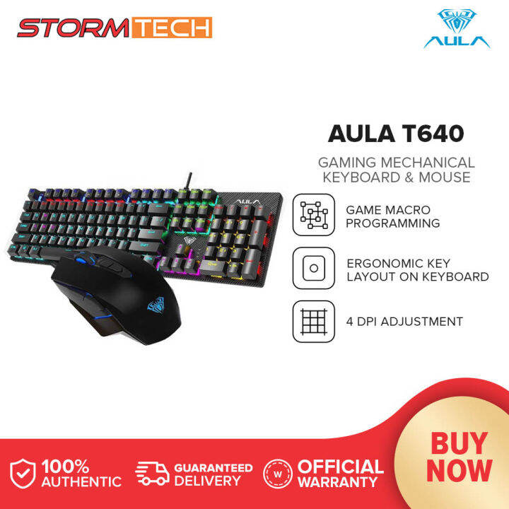 AULA T640 Gaming Mechanical Keyboard Mouse Combo Set | Lazada PH