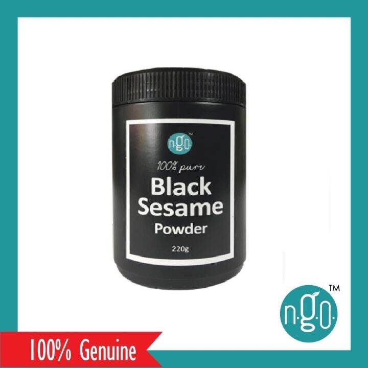 NGO 100% Pure Black Sesame Powder (220g/btl) | Lazada