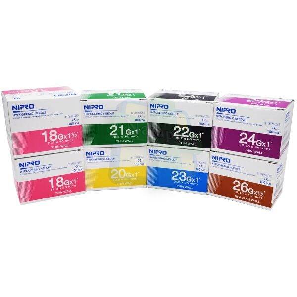 เข็ม Nipro No.18-23G x 1นิ้ว (100 ชิ้น/กล่อง) | Lazada.co.th
