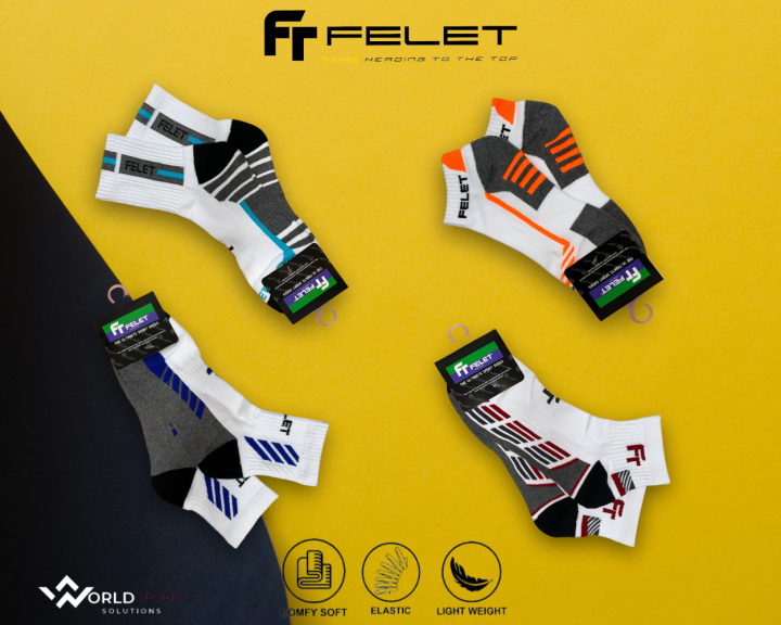 FELET SPORT SOCKS ( 100% ORIGINAL )(one pair) | Lazada