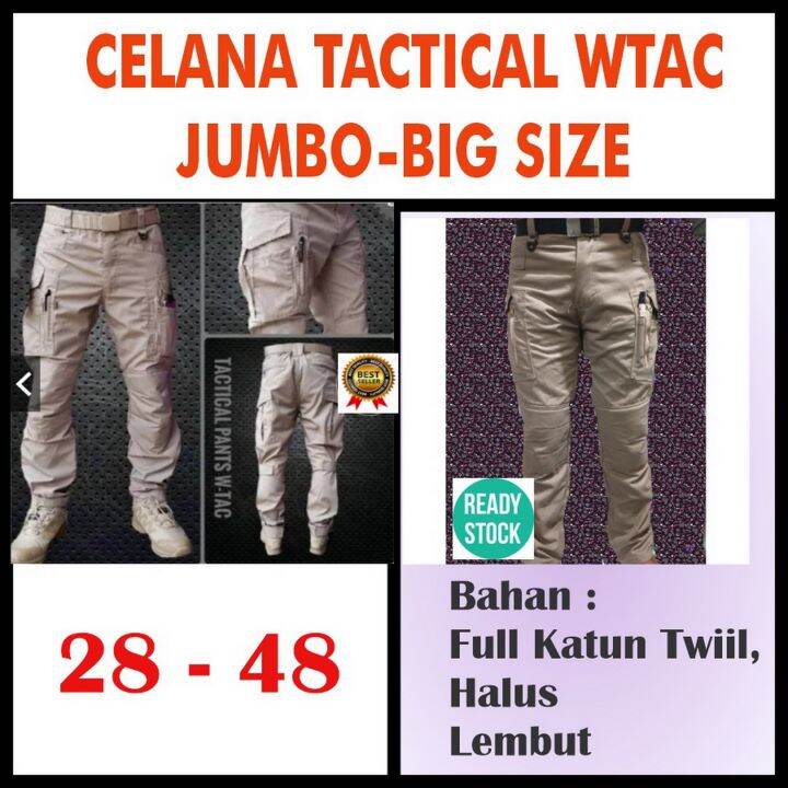 Celana Tactical Cargo W-TAC Jumbo Big Size Taktikal W-TAC WTAC W TAC Panjang Dan Pendek | Lazada ...