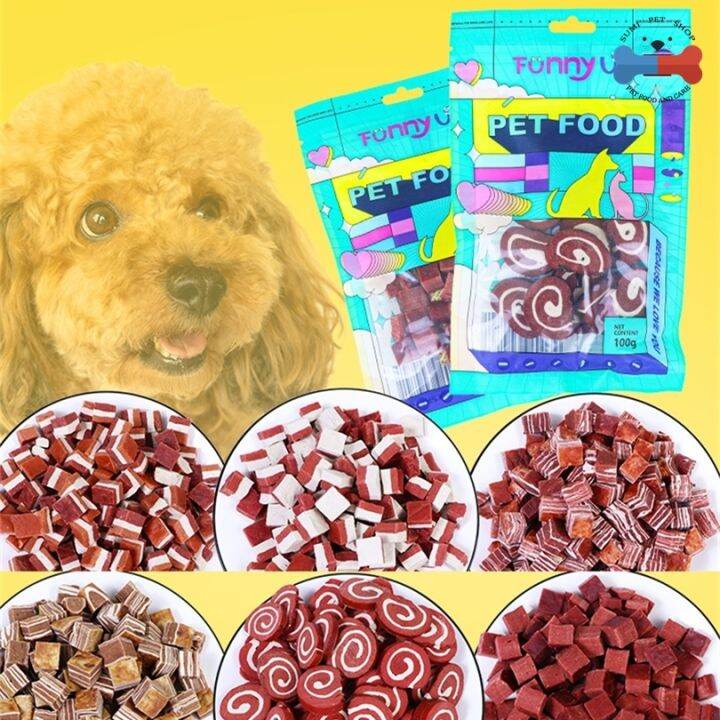 100G Pet Snack Pet Treat Dog Treat Chicken Cheese Cube Beef Cube Beef ...
