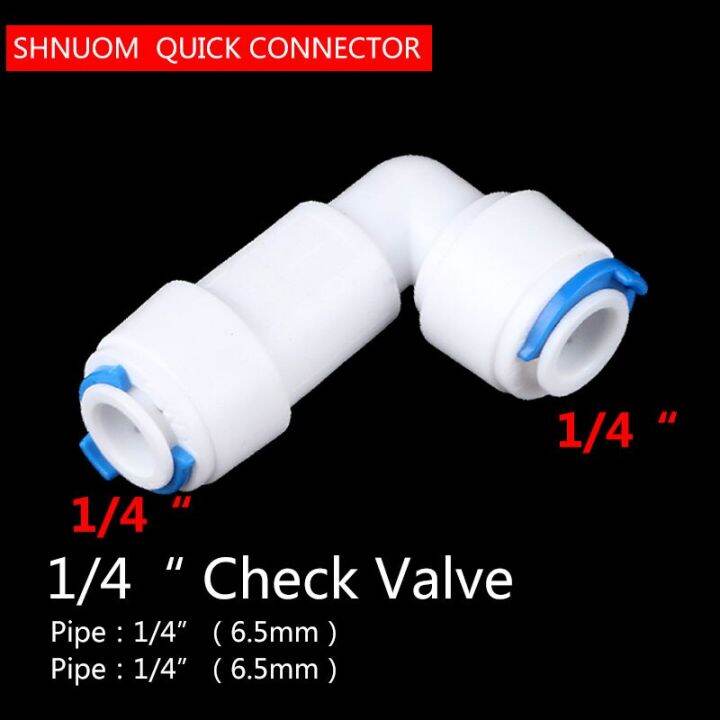 1/4"Tube to 1/4" Tube L Type Check Valve Elbow Membrane Shell Quick ...