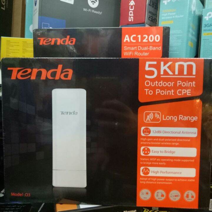 Tenda O3 Wifi Extender Outdoor Point To Point CPE 5km Tenda 03 | Lazada ...
