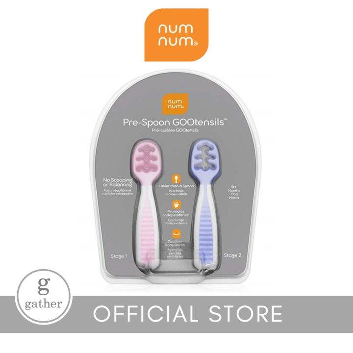 NumNum Gootensil Baby Pre-Spoons (Set of 2) - Rosebud and Lilac | Lazada PH