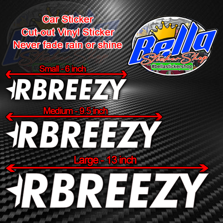 Vinyl Stickers cutout, Never Faded,Quality made, inspired by Rbreezy ...